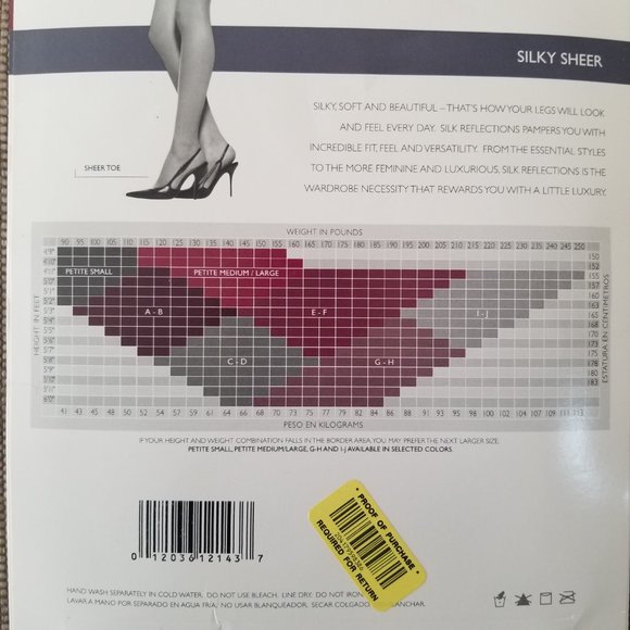Hanes | Accessories | Hanes Silk Reflections Pantyhose Size Ef Pearl ...